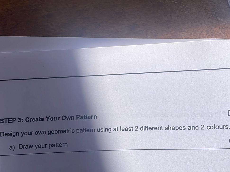 STEP 3: Create Your Own Pattern Design your | StudyX