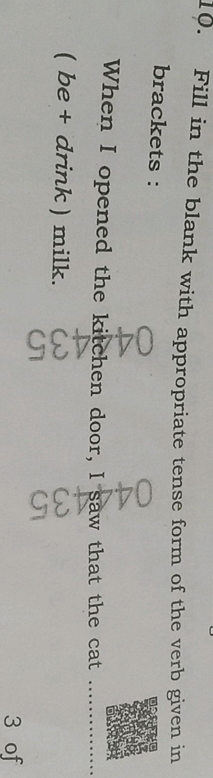 10. Fill in the blank with appropriate tense | StudyX