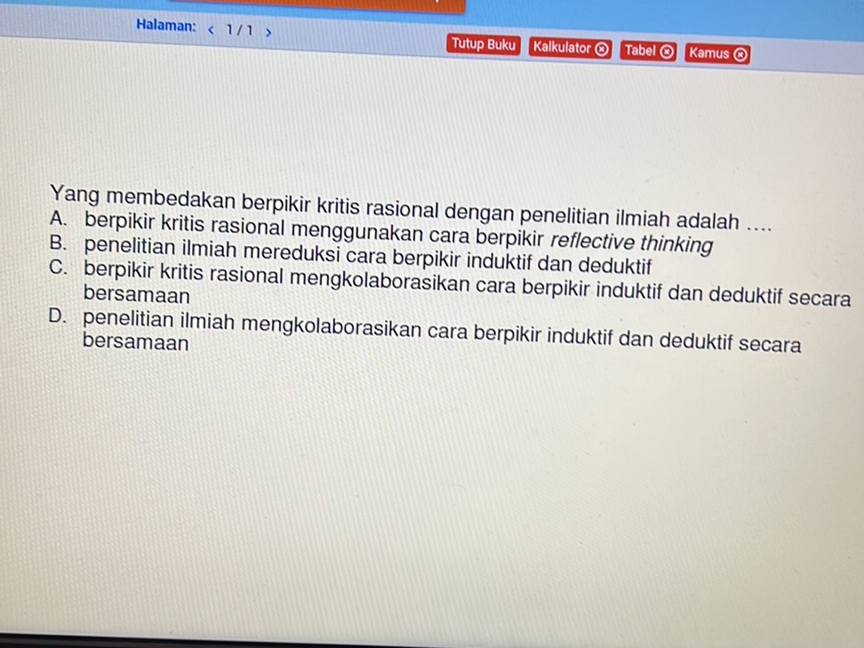 Yang membedakan berpikir kritis rasional | StudyX