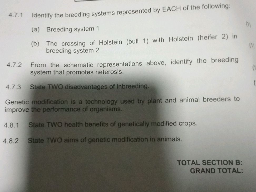 4.7.1 Identify the breeding systems | StudyX