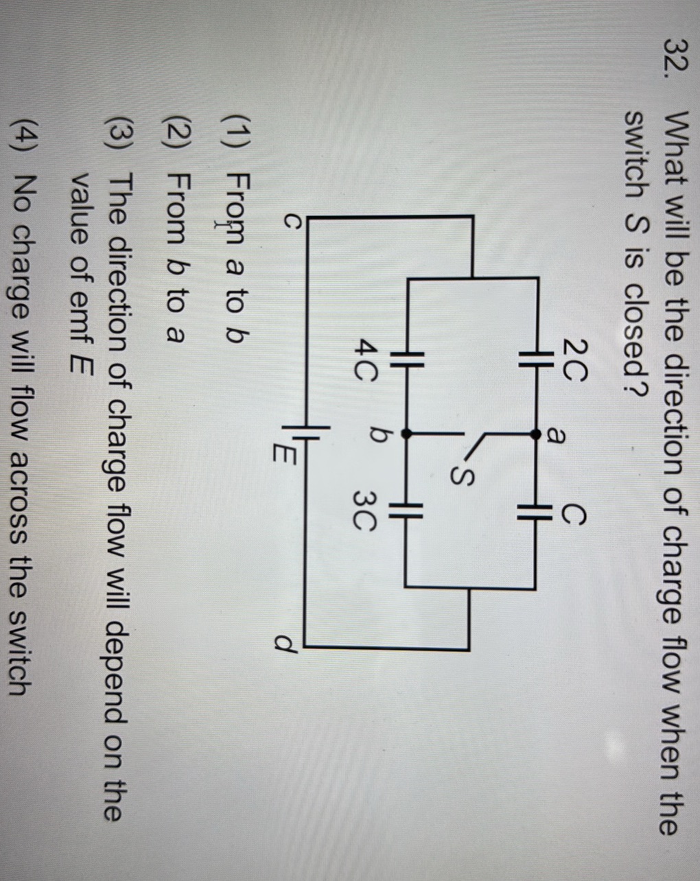 What will be the direction of charge flow