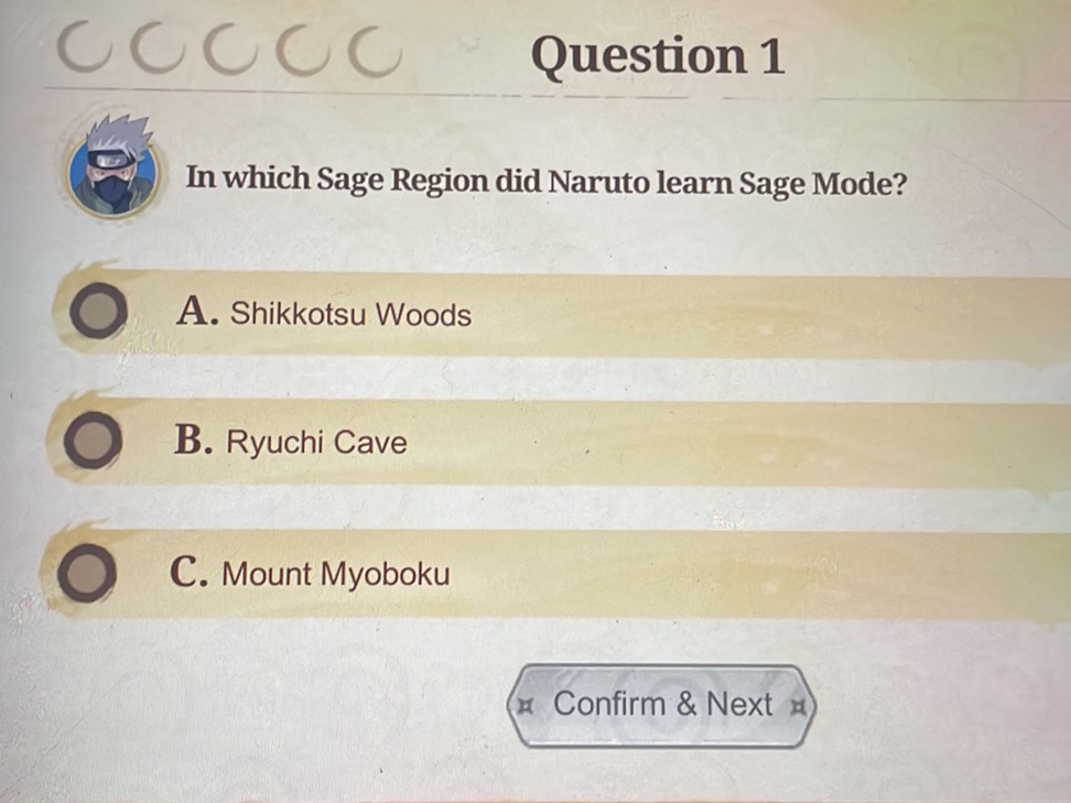 In which Sage Region did Naruto learn Sage | StudyX