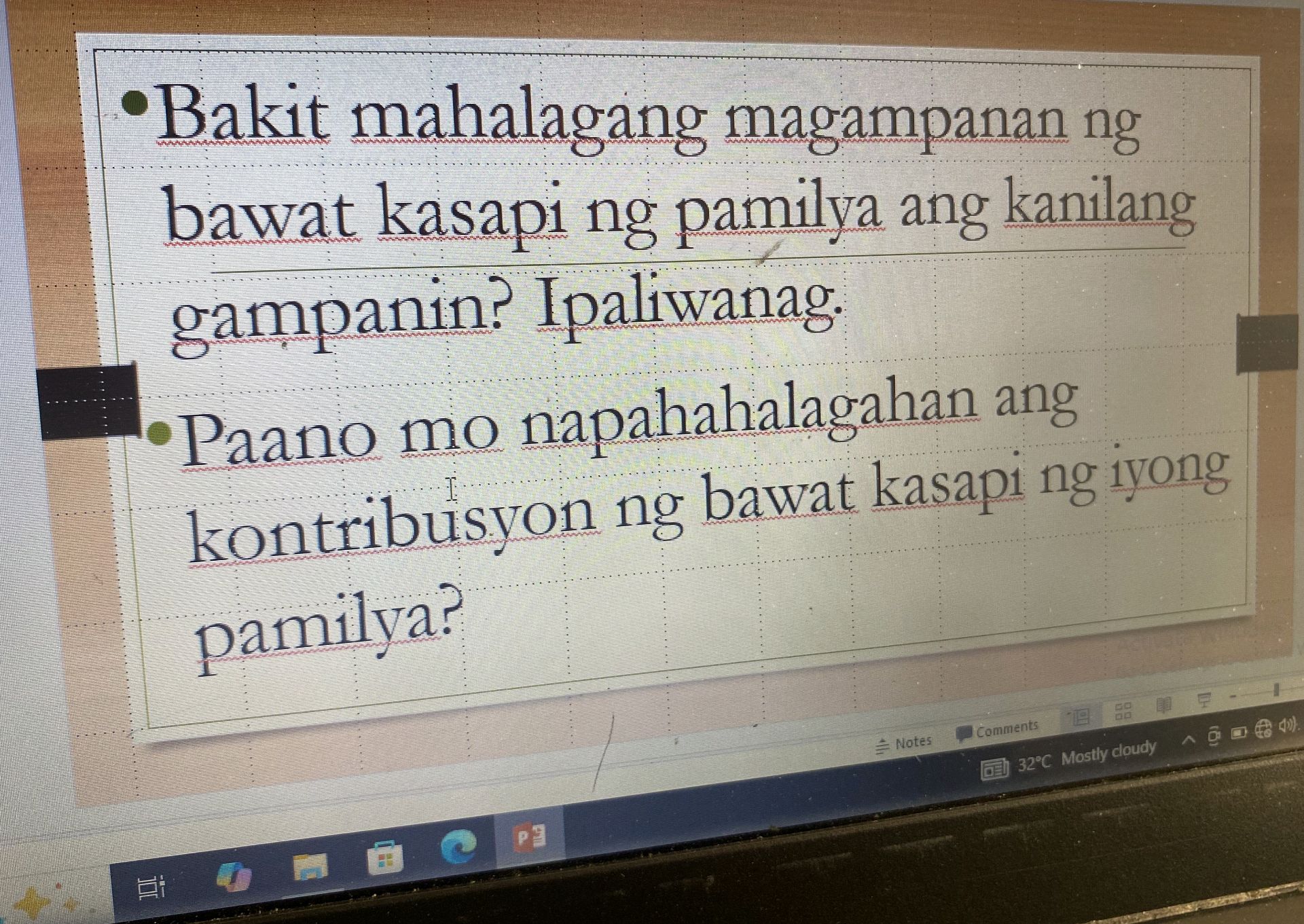 Bakit mahalagang magampanan ng bawat kasapi | StudyX