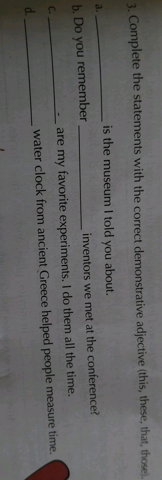 3. Complete the statements with the correct | StudyX