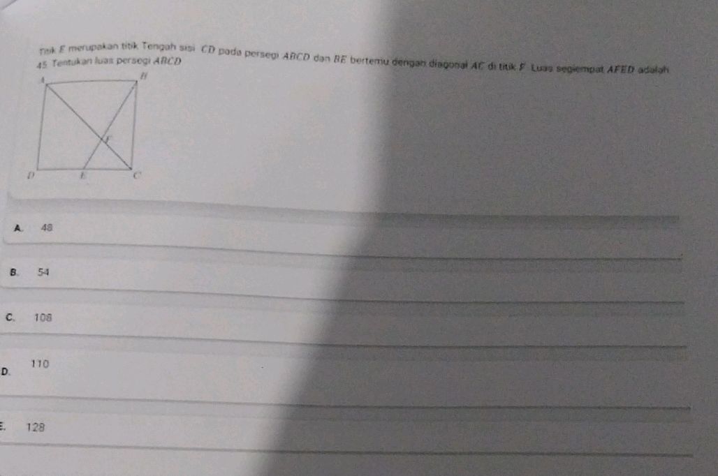 Titik E merupakan titik Tengah sisi CD pada | StudyX