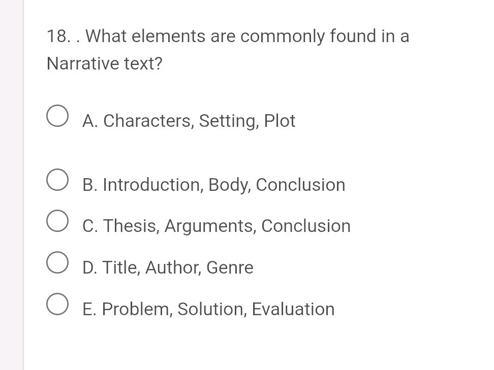 18.. What elements are commonly found in a | StudyX