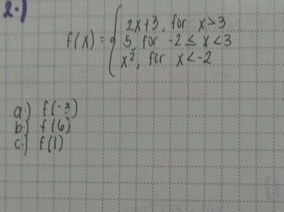 Given the function: $f(x) = \ 2x+3, {for | StudyX