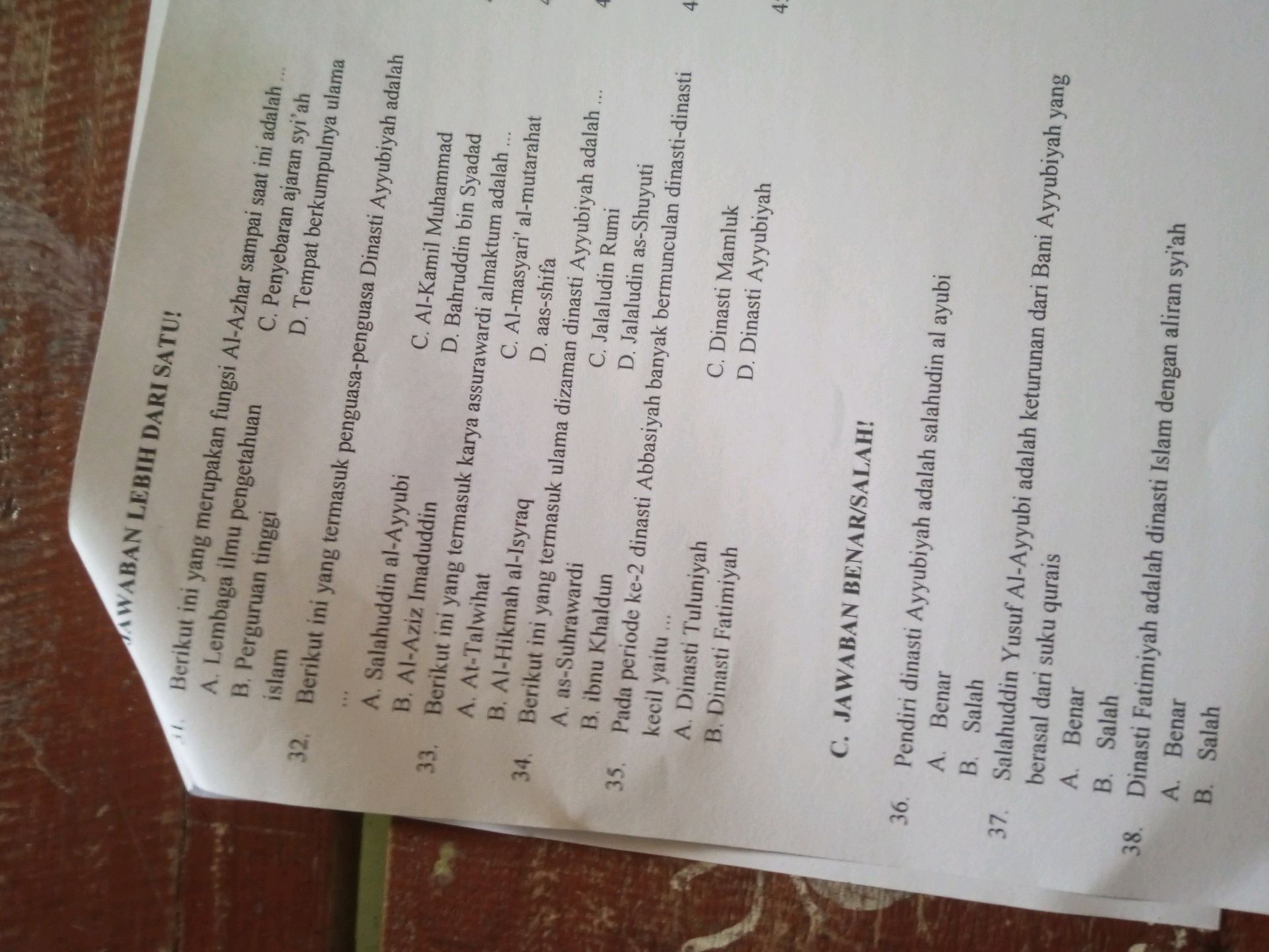 31. Berikut ini yang merupakan fungsi | StudyX