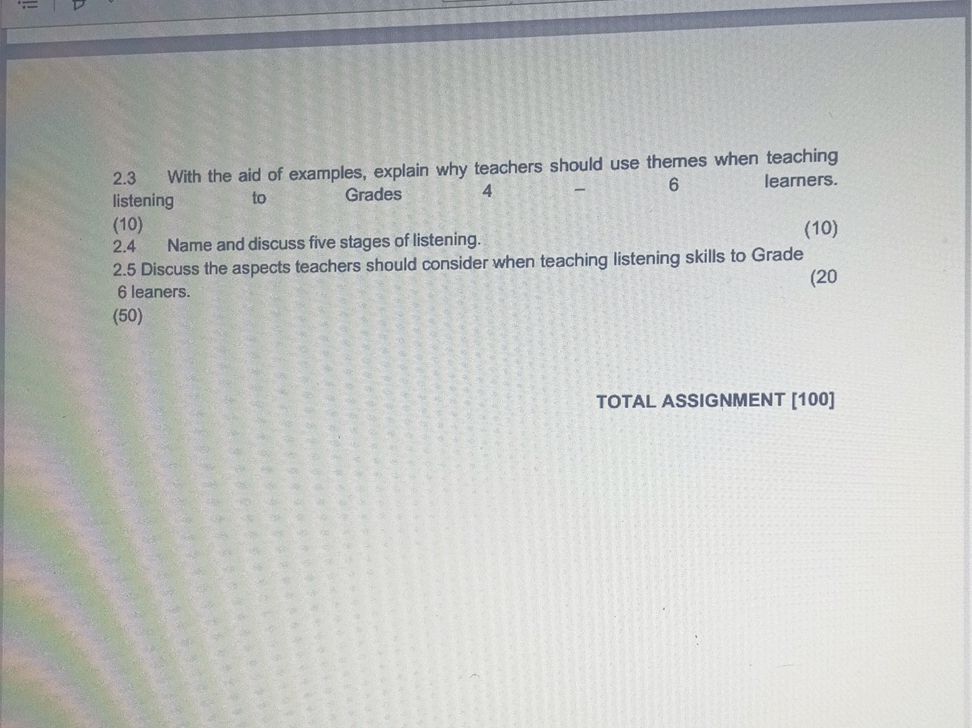 2.3 With the aid of examples, explain why | StudyX