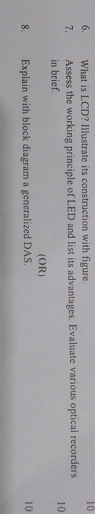 6. What is LCD? Illustrate its construction | StudyX