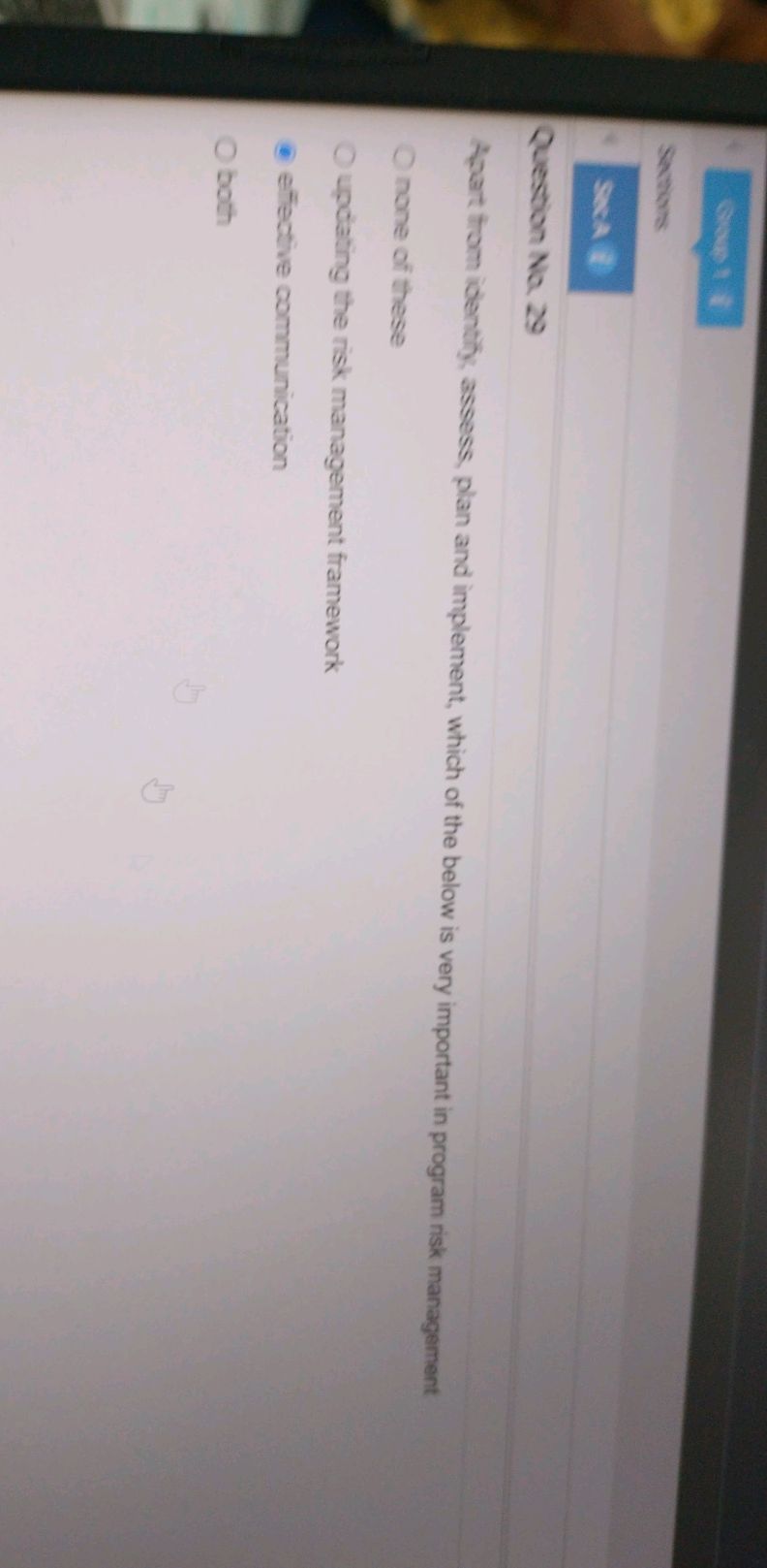 Question No. 29 Apart from identify, assess, | StudyX