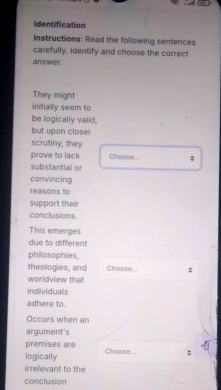 Instructions: Read the following sentences | StudyX