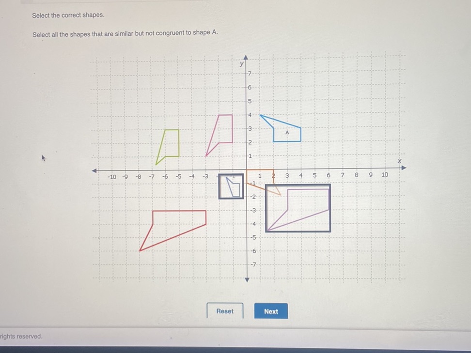 Select the correct shapes. Select all the | StudyX