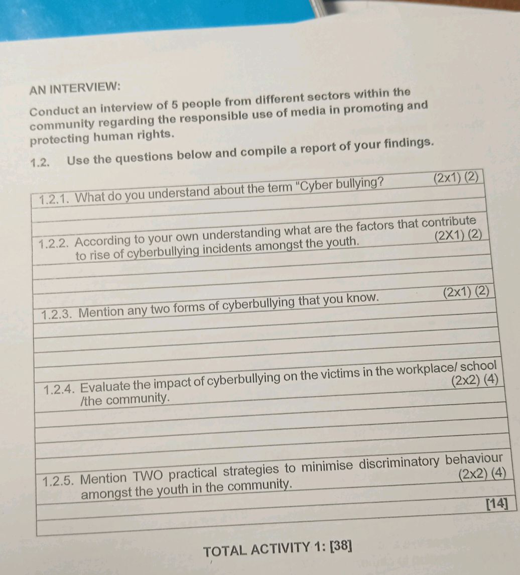 AN INTERVIEW: Conduct an interview of 5 | StudyX