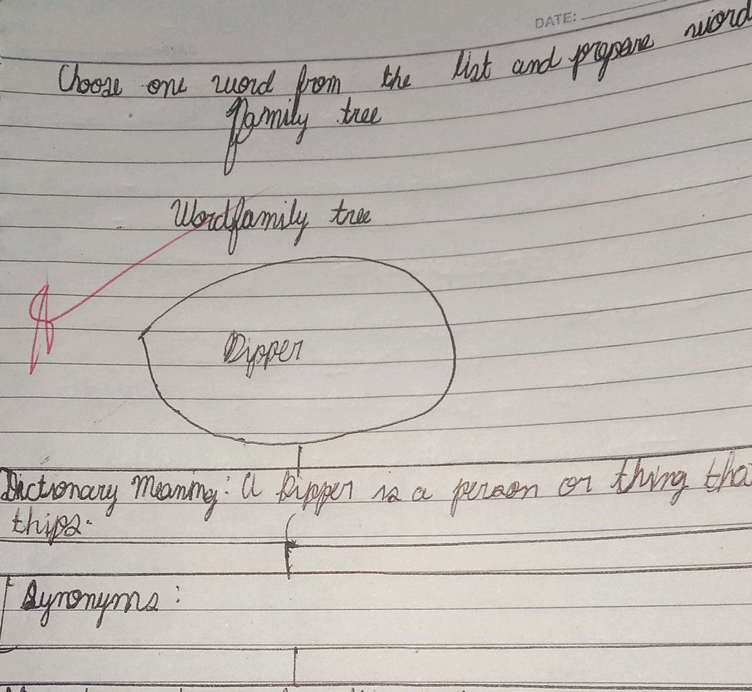 Choose one word from the list and prepare | StudyX