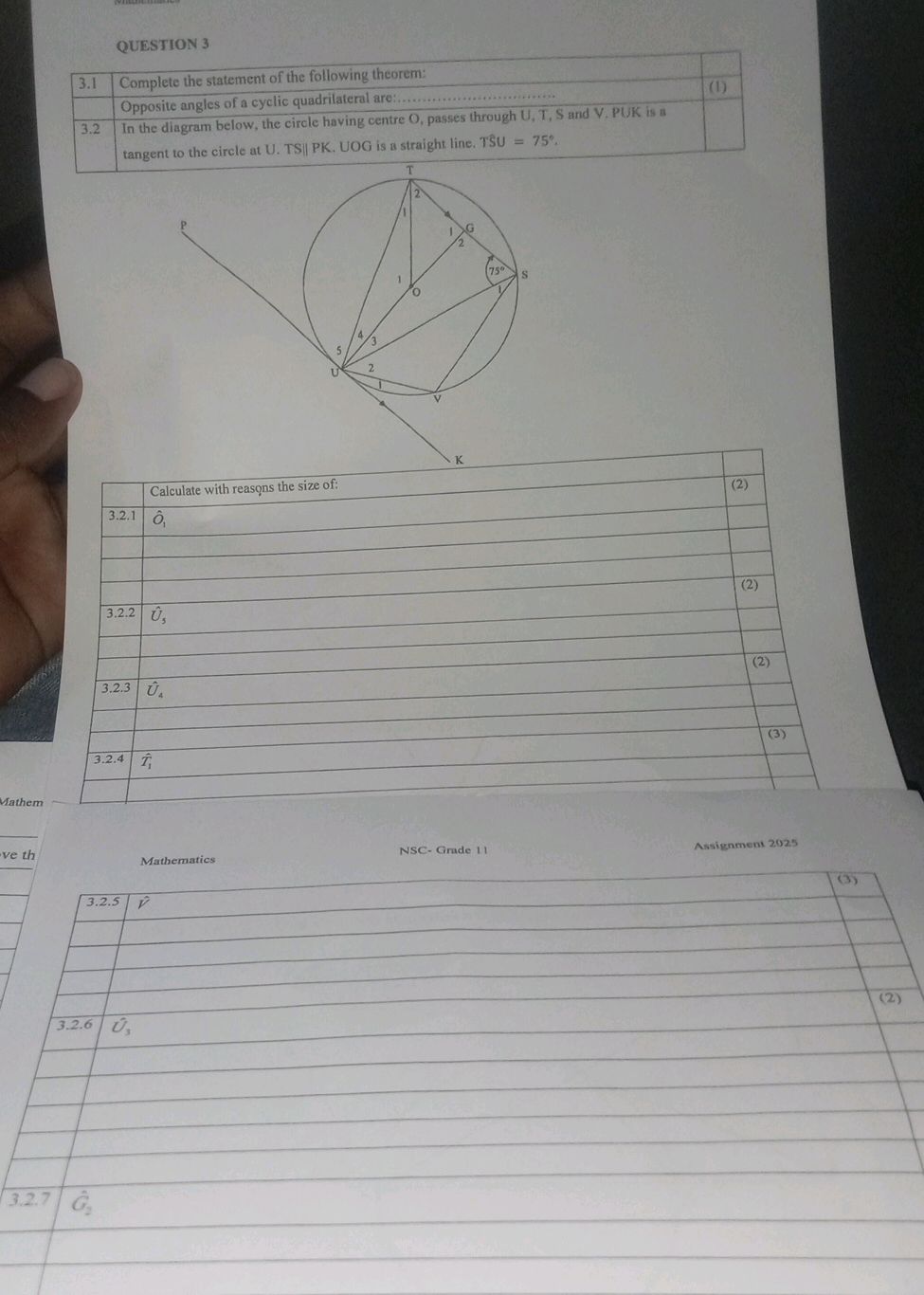 3.1 Complete the statement of the following | StudyX