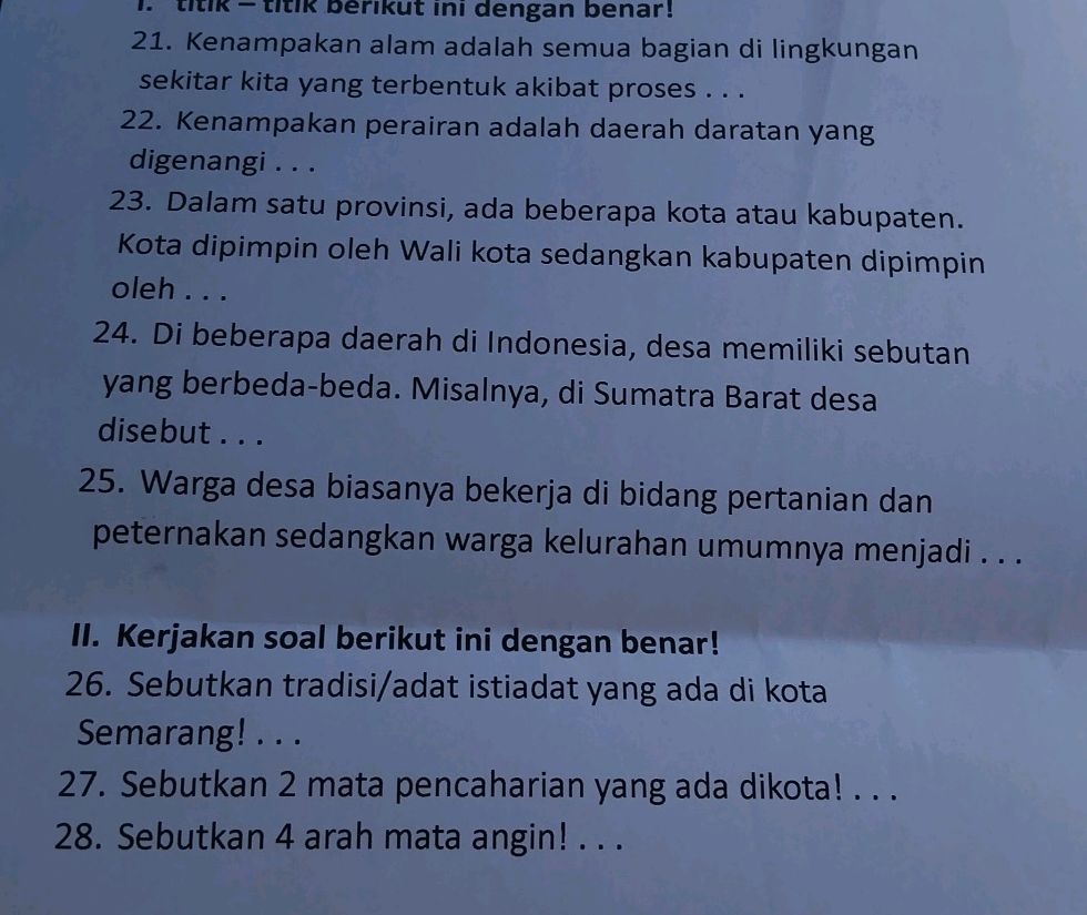 21. Kenampakan alam adalah semua bagian di | StudyX