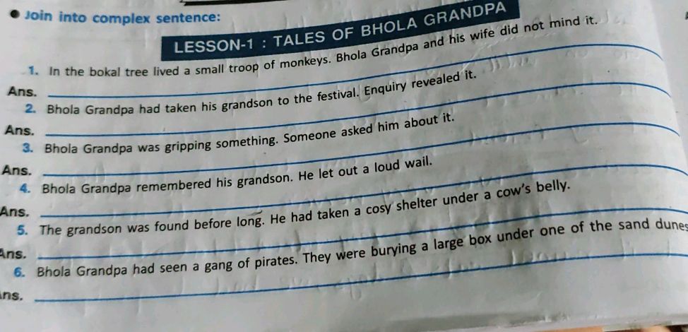 1. In the bokal tree lived a small troop of | StudyX