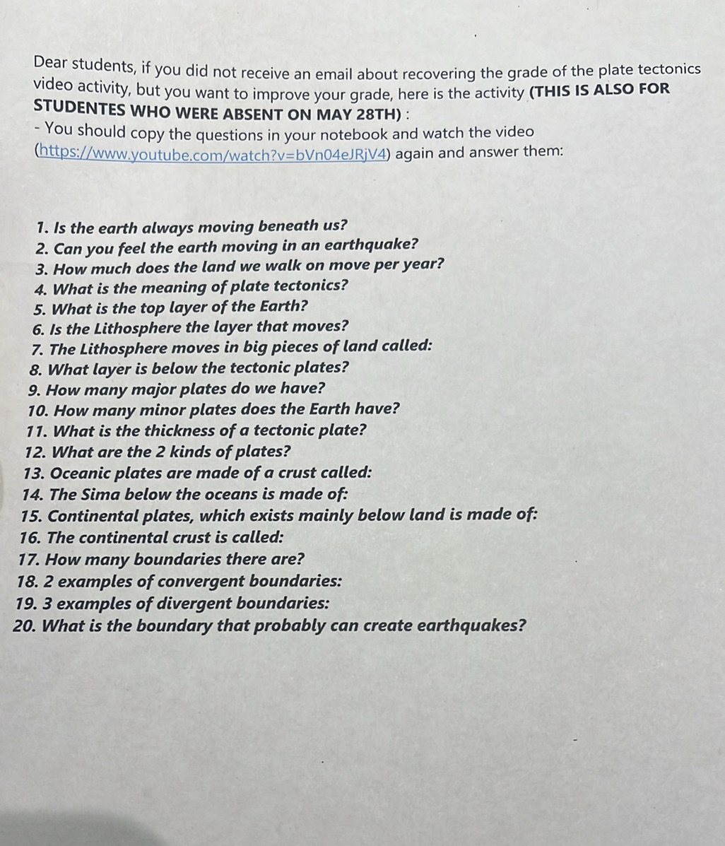 1. Is the earth always moving beneath us? 2. | StudyX