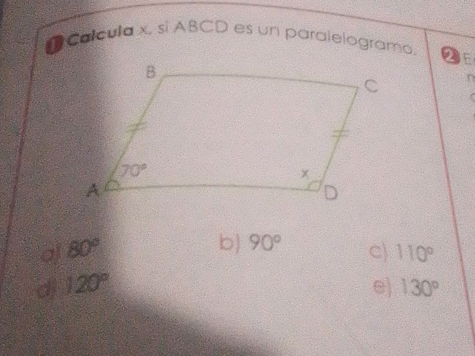 Calcula x, si ABCD es un paralelogramo. a) | StudyX