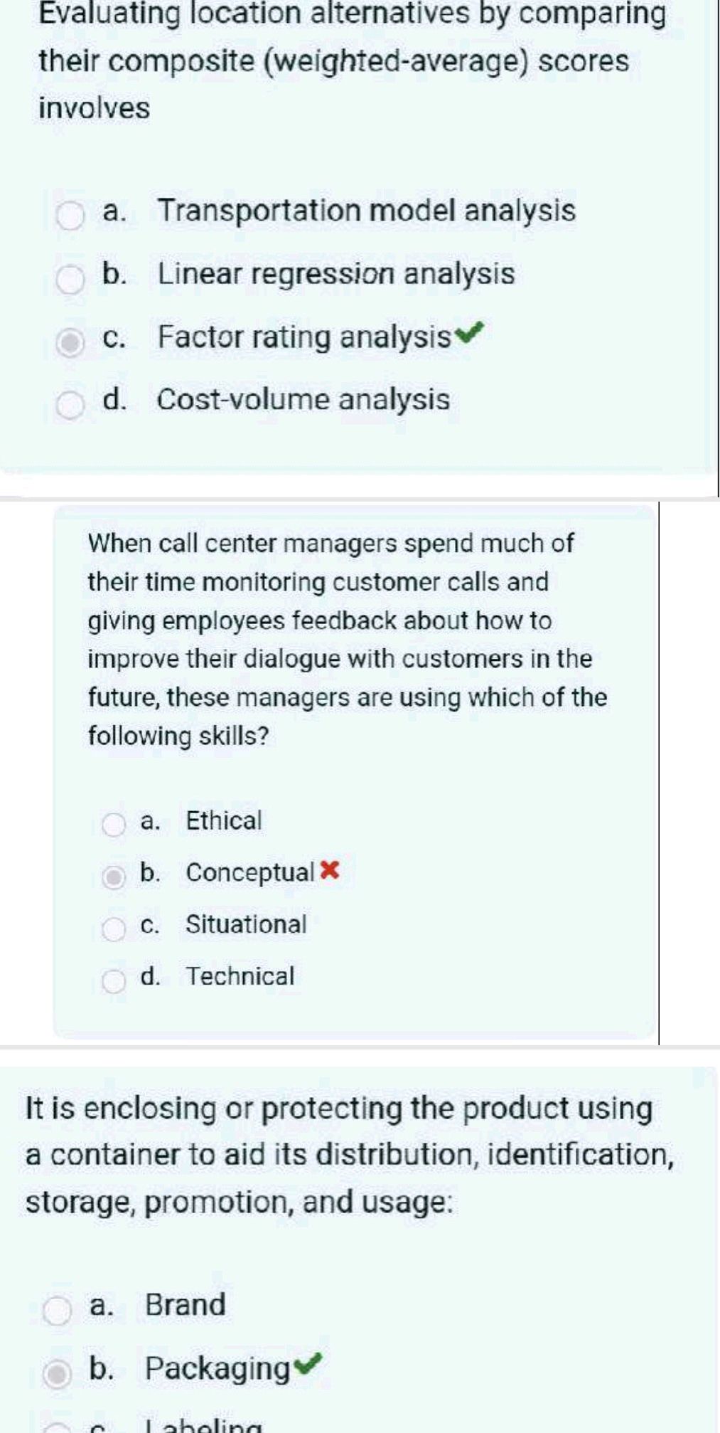 Evaluating location alternatives by | StudyX