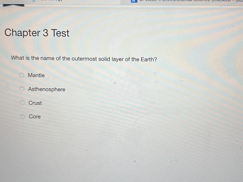 What is the name of the outermost solid