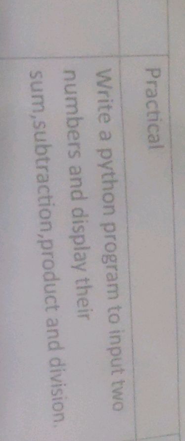 Write a python program to input two numbers | StudyX