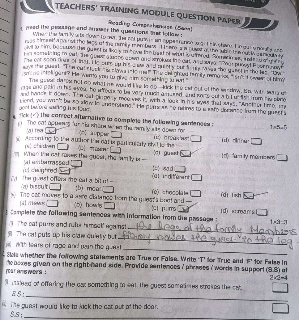 1. Read the passage and answer the questions | StudyX