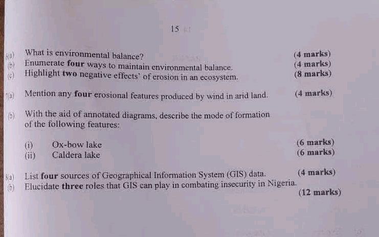 (a) What is environmental balance? (b) | StudyX