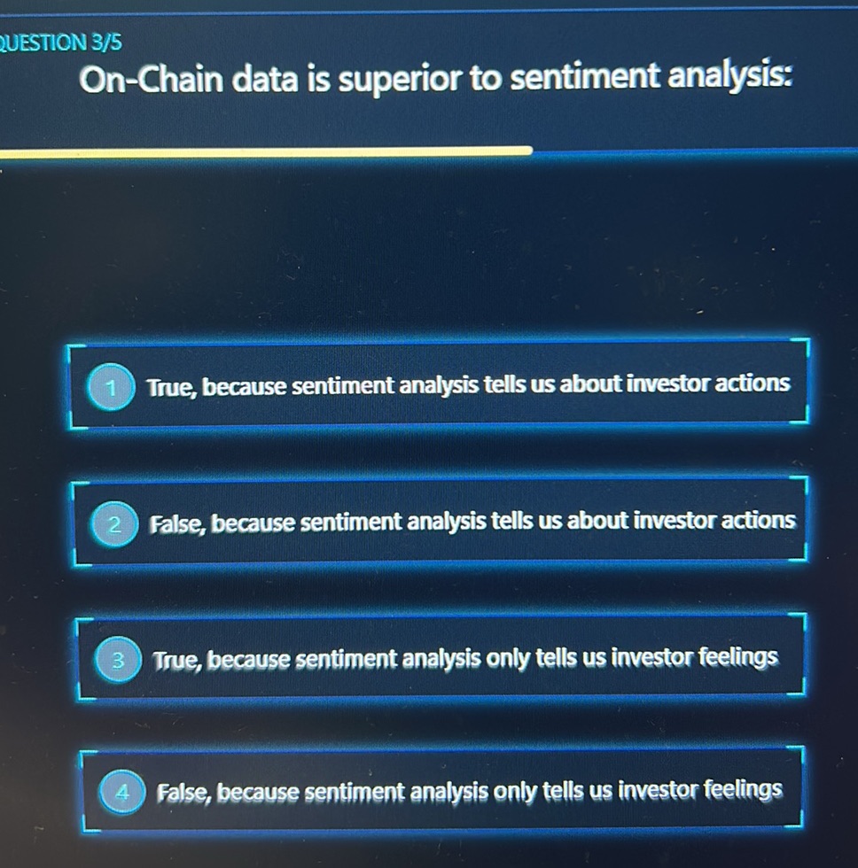 On-Chain data is superior to sentiment | StudyX