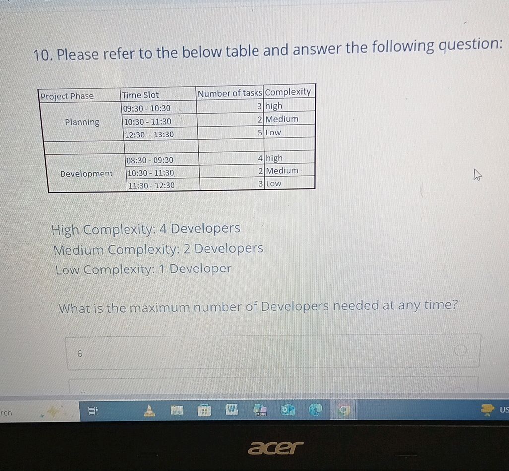 10. Please refer to the below table and | StudyX