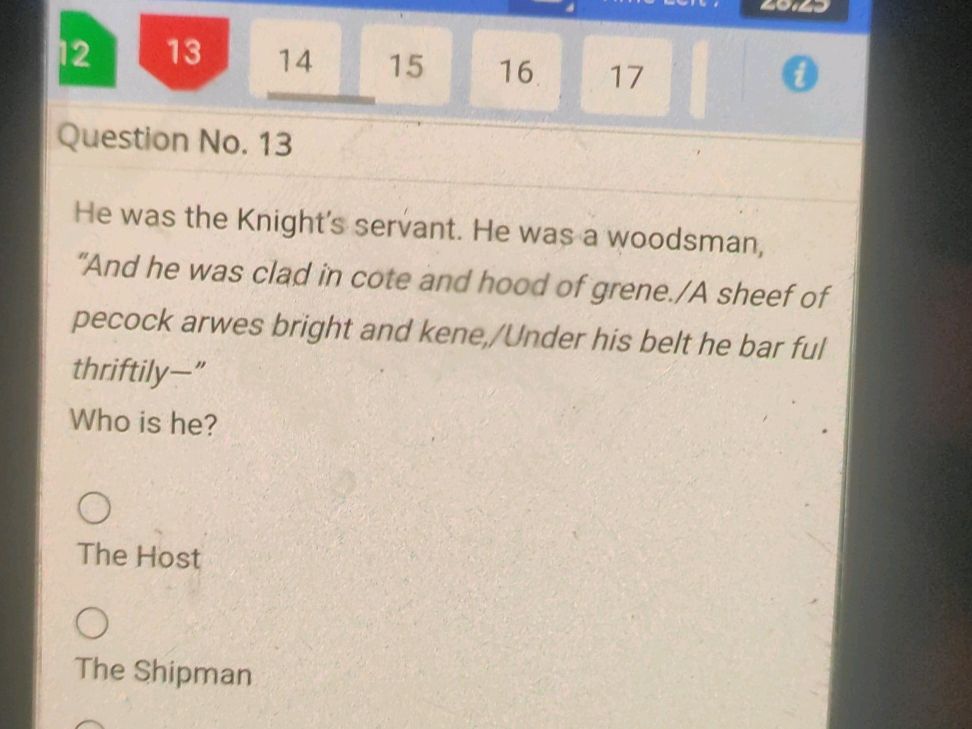 He was the Knight's servant. He was a | StudyX