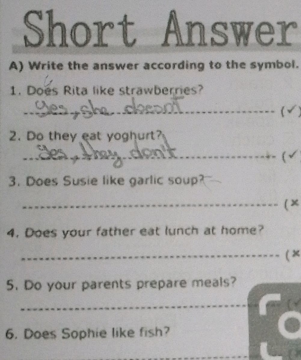 A) Write the answer according to the symbol. | StudyX