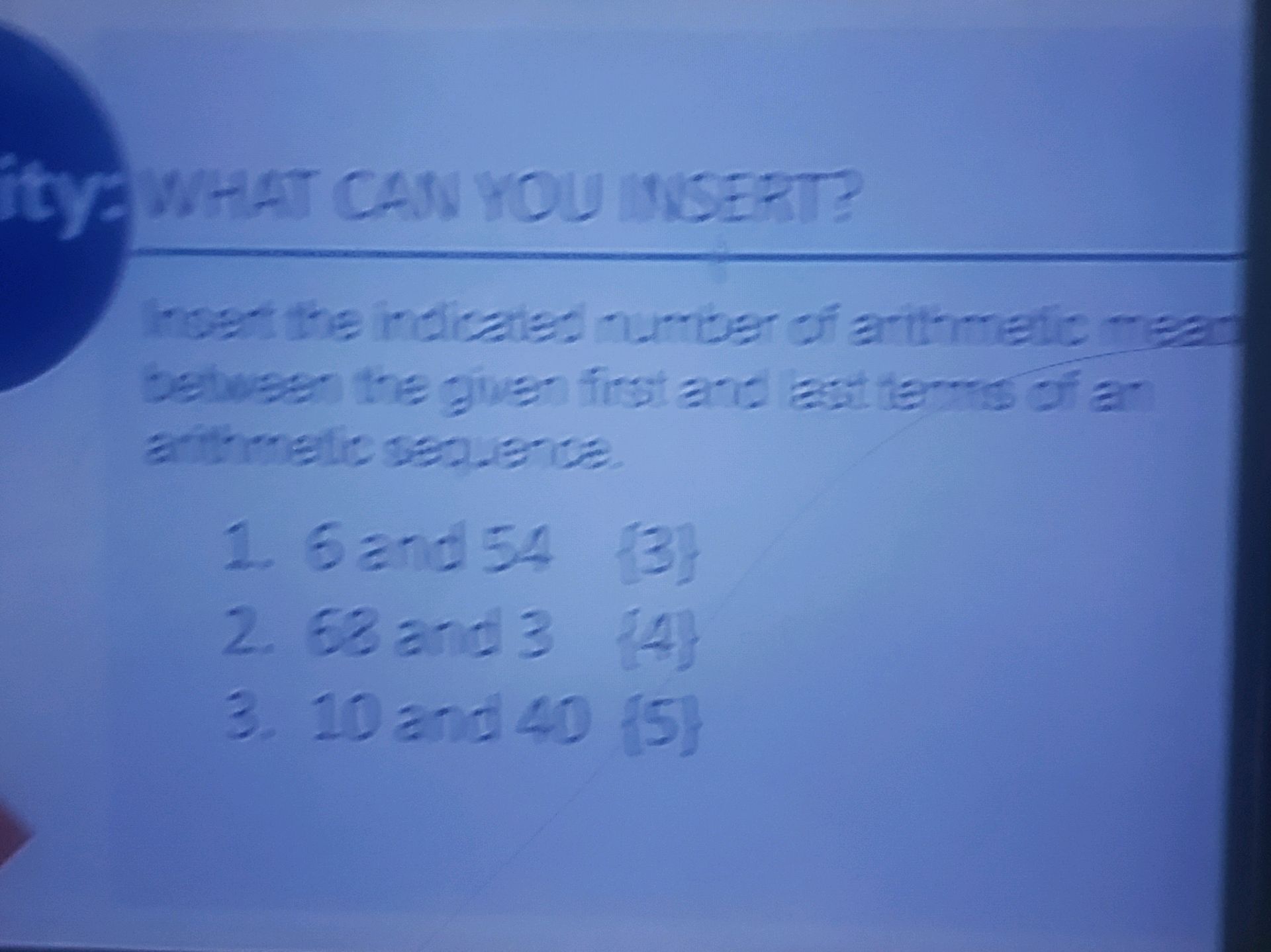 Insert the indicated number of arithmetic | StudyX
