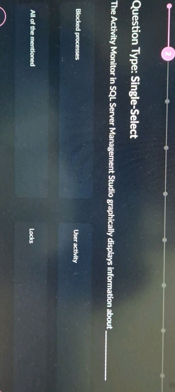 The Activity Monitor in SQL Server | StudyX