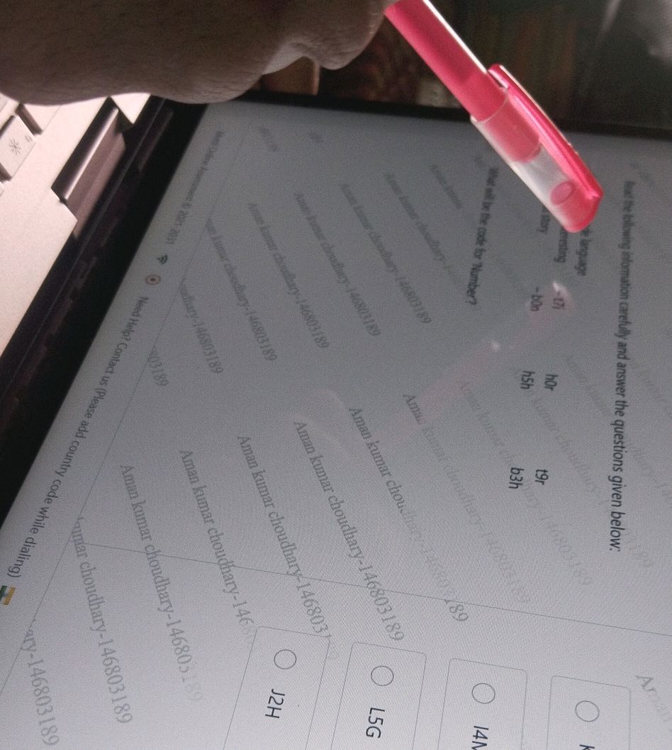 Read the following information carefully and | StudyX