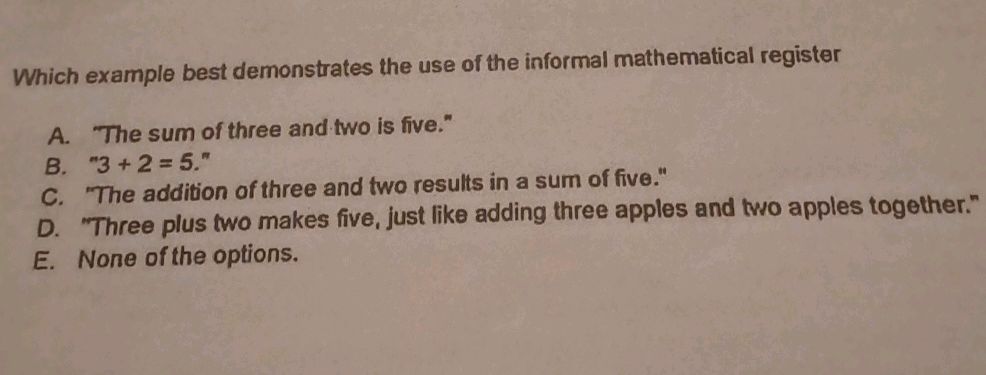 Which example best demonstrates the use of | StudyX