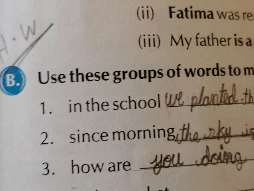 Use these groups of words to make sentences: | StudyX