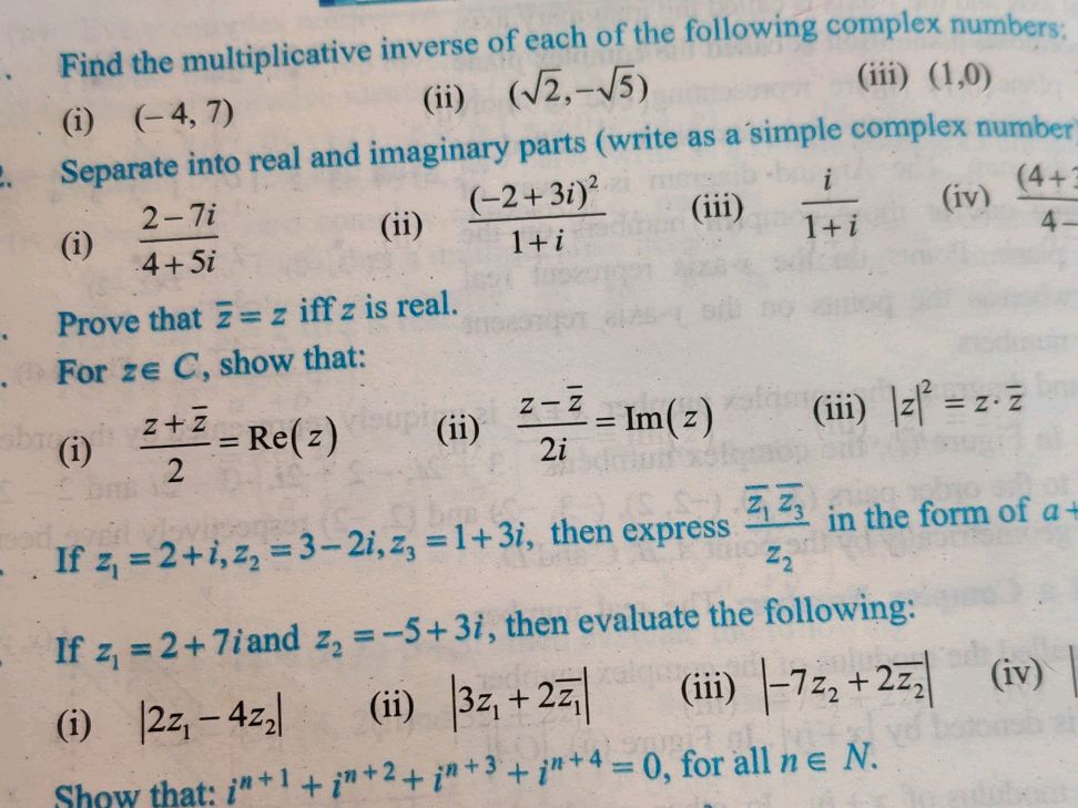 1. Find the multiplicative inverse of each | StudyX