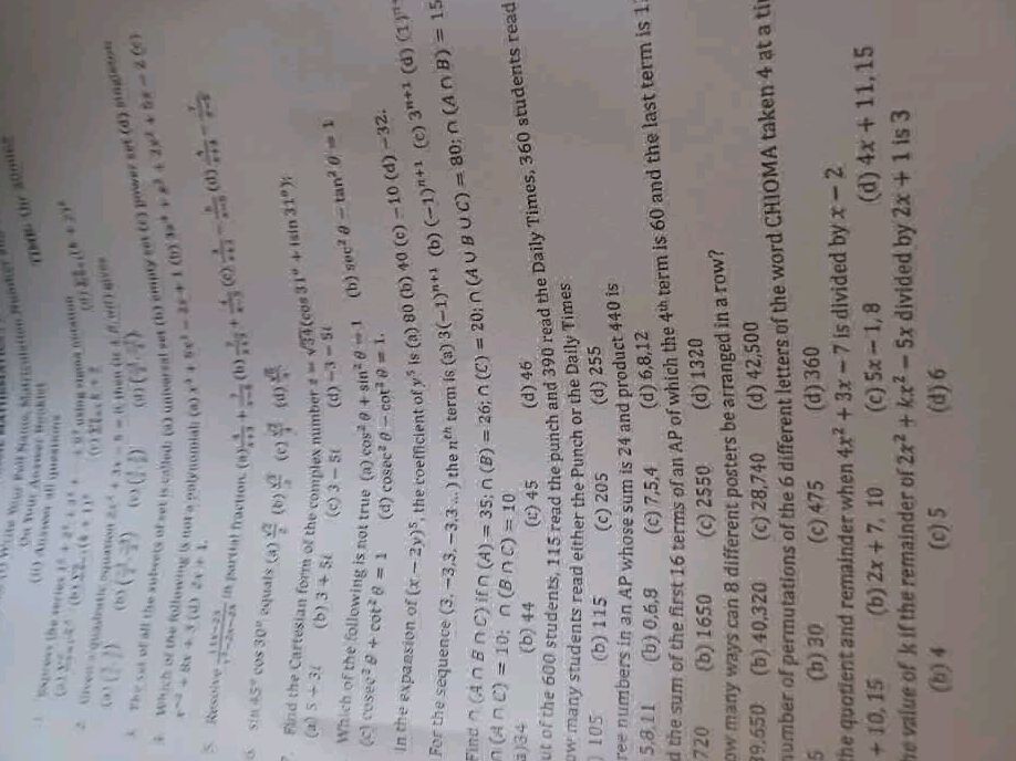 7. Find the Cartesian form of the complex | StudyX