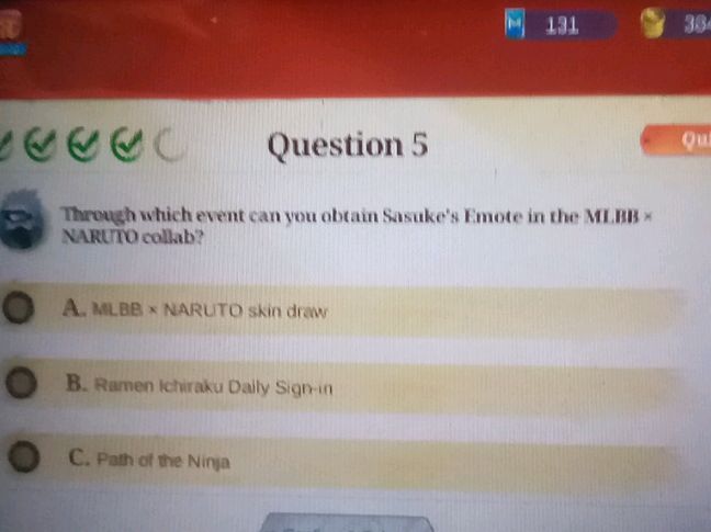 Through which event can you obtain Sasuke's | StudyX