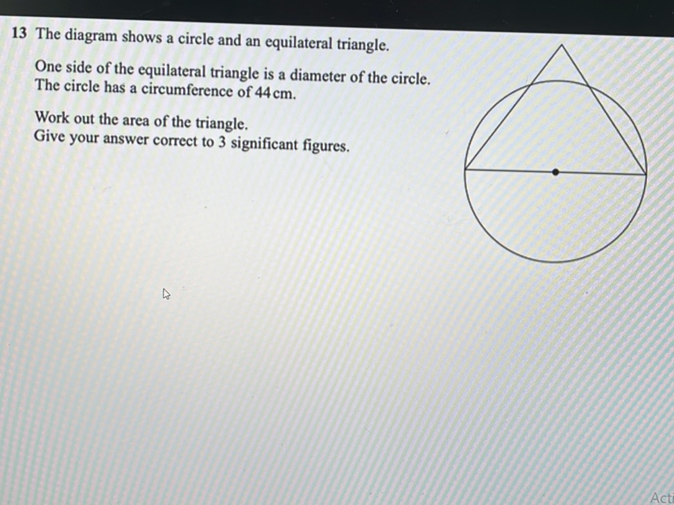 13 The diagram shows a circle and an | StudyX