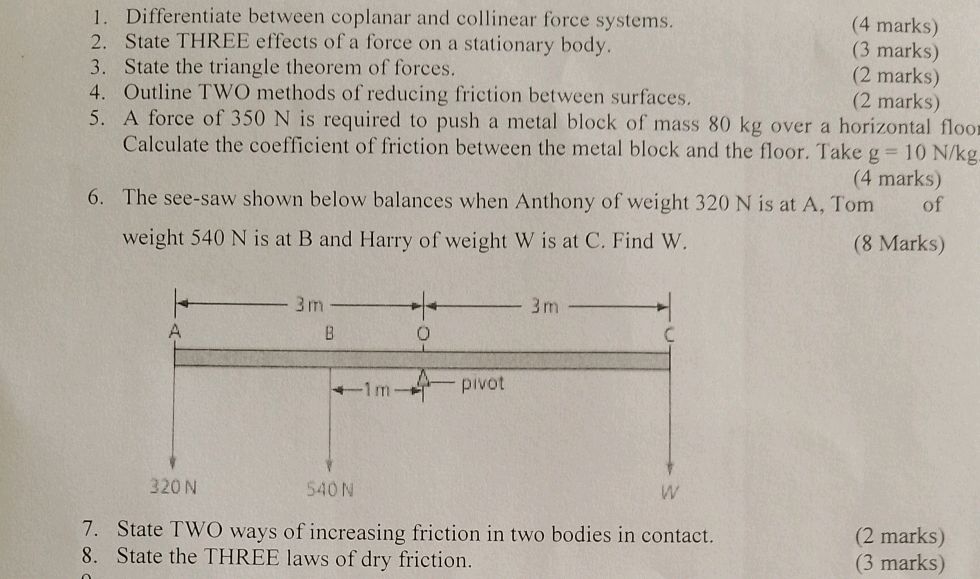 1. Differentiate between coplanar and | StudyX