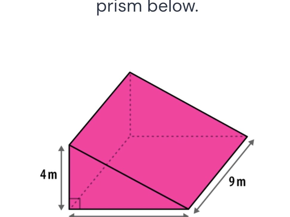 The image shows a triangular prism with a | StudyX