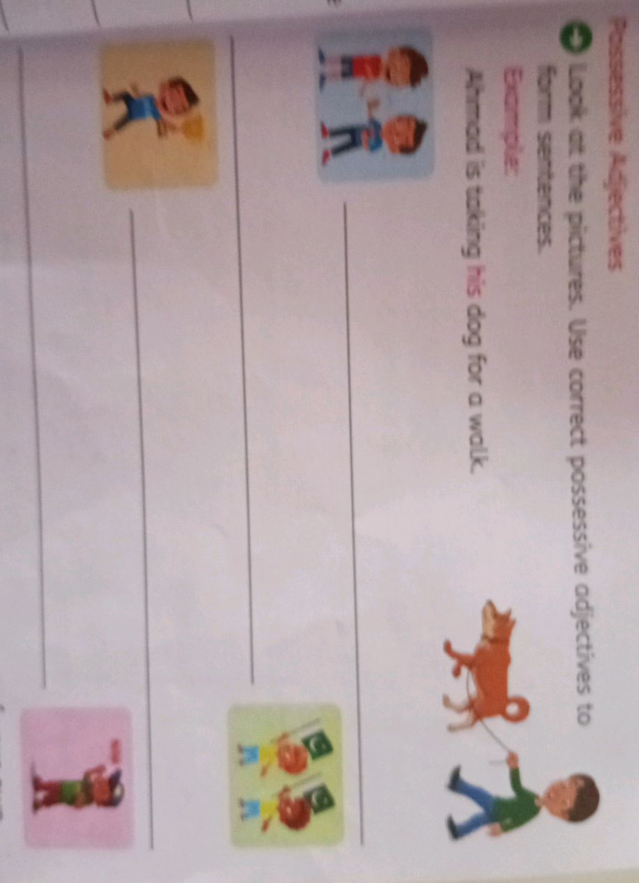 Possessive Adjectives Look at the pictures. | StudyX