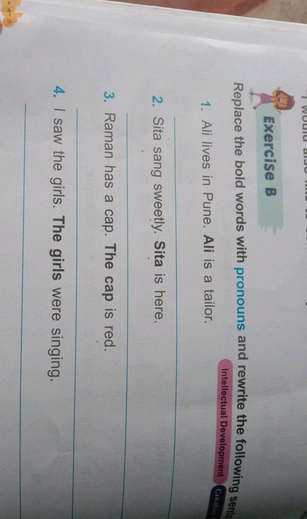 Replace the bold words with pronouns and | StudyX