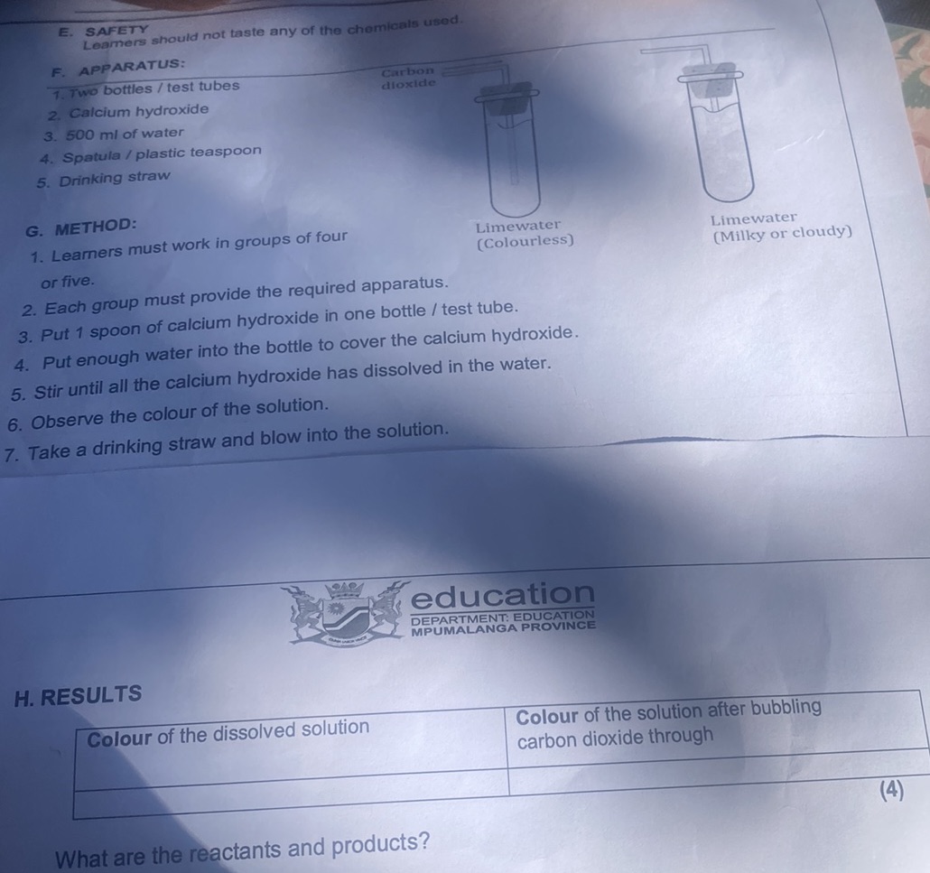 What are the reactants and products? | | StudyX