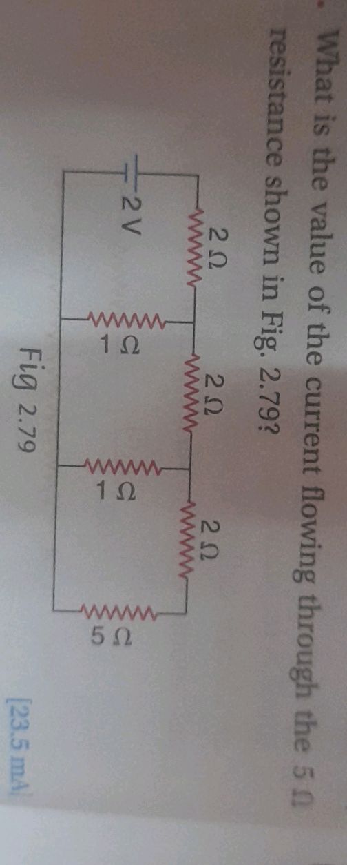 What is the value of the current flowing | StudyX