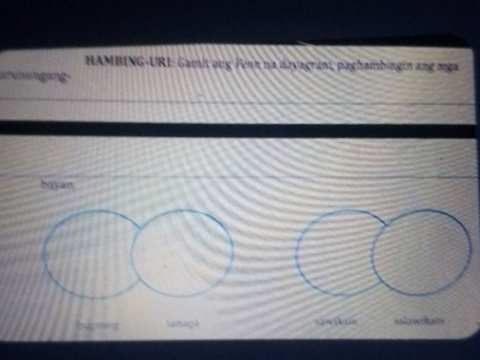 HAMBING-URI: Gamit ang Venn na dayagram, | StudyX