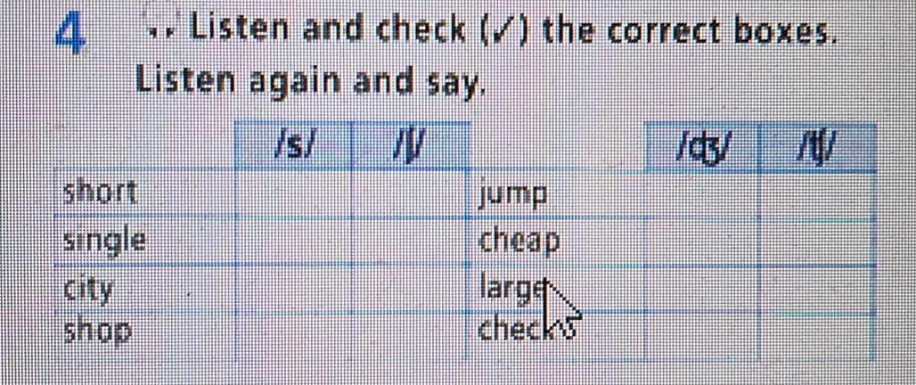 Listen and check ( ) the correct boxes. | StudyX